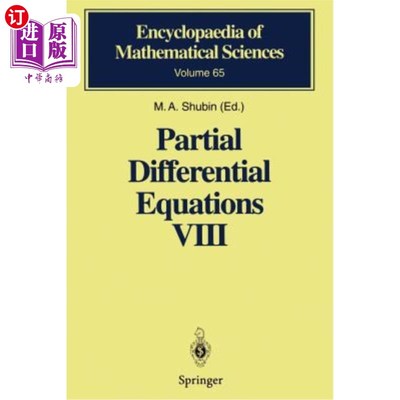 海外直订Partial Differential Equations VIII: Overdetermined Systems Dissipative Singular 偏微分方程VIII：超定系统耗