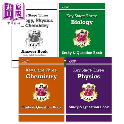 英国CGP原版物理化学生物KS3进阶学习问题书含答案套装4册【中商原版】
