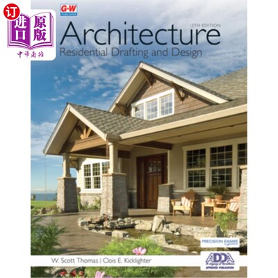 海外直订Architecture: Residential Drafting and Design 建筑学:住宅制图与设计
