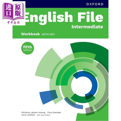 牛津中学英语口语教材 英语档案第五版练习册含答案 中级 B1 English File fifth edition Intermediate Workbook【中商原版?