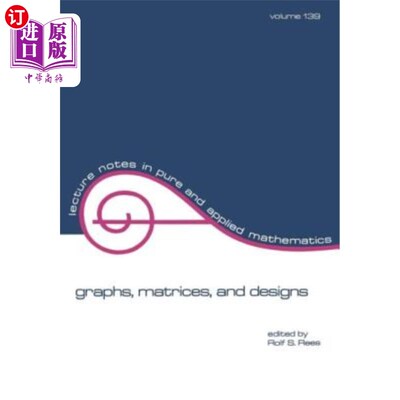 海外直订Graphs, Matrices, and Designs 图、矩阵和设计
