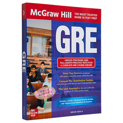 现货 McGraw Hill GRE, Ninth Edition 麦格劳希尔GRE考试指南 第九版 英文原版 进口图书 教材教辅参考书工具书【中商原版】