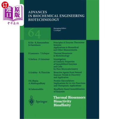 海外直订Thermal Biosensors Bioactivity Bioaffinity 热生物传感器生物活性生物亲和性