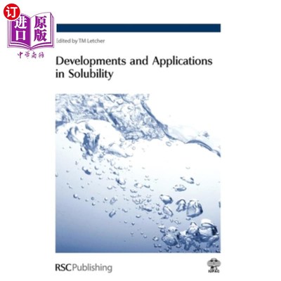 海外直订Developments and Applications in Solubility 溶解度研究进展及应用