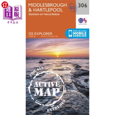 海外直订Middlesbrough and Hartlepool, Stockton-on-Tees a... 米德尔斯堡和哈特尔普尔，蒂斯河畔斯托克顿和雷德卡