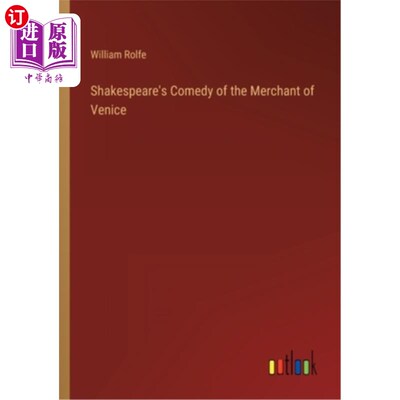 海外直订Shakespeare's Comedy of the Merchant of Venice 莎士比亚的《威尼斯商人喜剧》