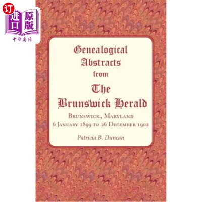海外直订Genealogical Abstracts from The Brunswick Herald, Brunswick, Maryland 6 January  《不伦瑞克先驱报》，马里兰