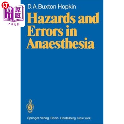 海外直订医药图书Hazards and Errors in Anaesthesia 麻醉的危害和错误