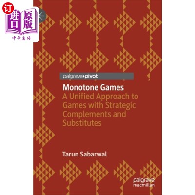 海外直订Monotone Games 单调的游戏