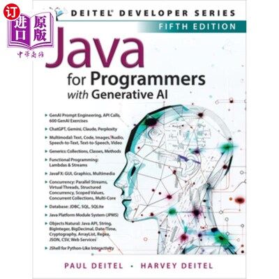 海外直订Java for Programmers: With Generative AI 面向程序员的Java：生成式AI