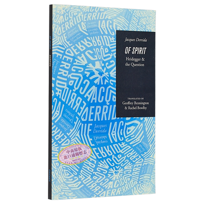 现货 精神 海德格尔和问题 德里达 英文原版 Of Spirit Heidegger and the Question Jacques Derrida 【中商原版】