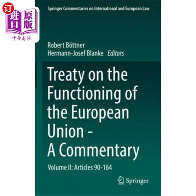 海外直订Treaty on the Functioning of the European Union ... 《欧洲联盟运作条约》评注