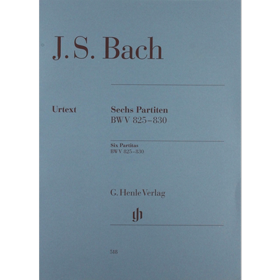 德国亨乐原版 巴赫六首帕蒂塔BWV825-830 Bach Six Partitas BWV 825-830 HN518 进口艺术【中商原版】