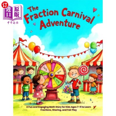 海外直订The Fraction Carnival Adventure: A Fun and Engaging Math Story for Kids Ages 7-1 分数嘉年华冒险：7-11岁儿童
