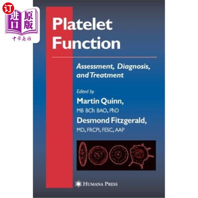 海外直订医药图书Platelet Function: Assessment, Diagnosis, and Treatment 血小板功能：评估、诊断和治疗