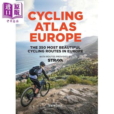 欧洲自行车地图集 350 条美丽自行车路线 Cycling Atlas Europe 英文原版 Claude Droussent【中商原版】