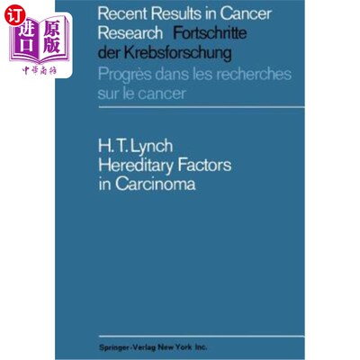 海外直订医药图书Hereditary Factors in Carcinoma 癌症的遗传因素
