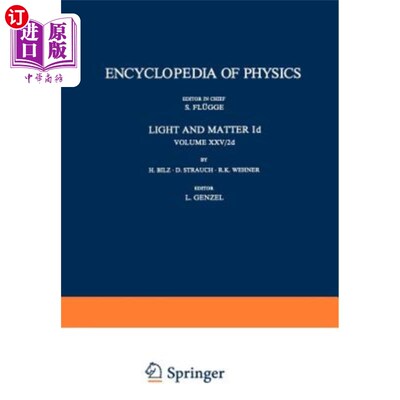 海外直订Light and Matter Id / Licht Und Materie Id: Infrared and Raman Spectra of Non-Me 光和物质Id/Licht Un