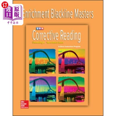海外直订Corrective Reading Decoding Level A, Enrichment ... 纠错读解码A级，浓缩黑线高手
