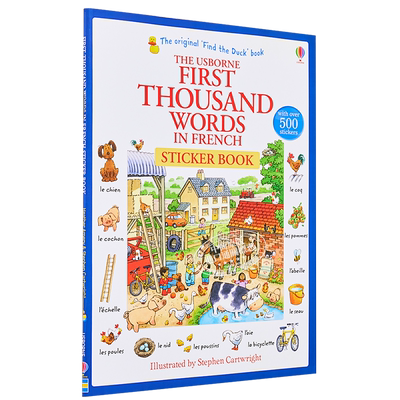 看图识1000法语单词 附贴画 贴纸版 英法双语 First Thousand Words in French Sticker Book Heather Amery【中商原版】
