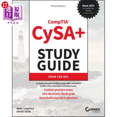海外直订Comptia Cysa+ Study Guide: Exam Cs0-003 Comptia Cysa+学习指南:考试Cs0-003
