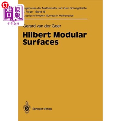 海外直订Hilbert Modular Surfaces 希尔伯特模曲面
