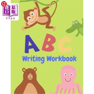 海外直订Writing Workbook: Letter Tracing Practice, Workbook for Writing, Lear to write t 练习册，字母书写练习册