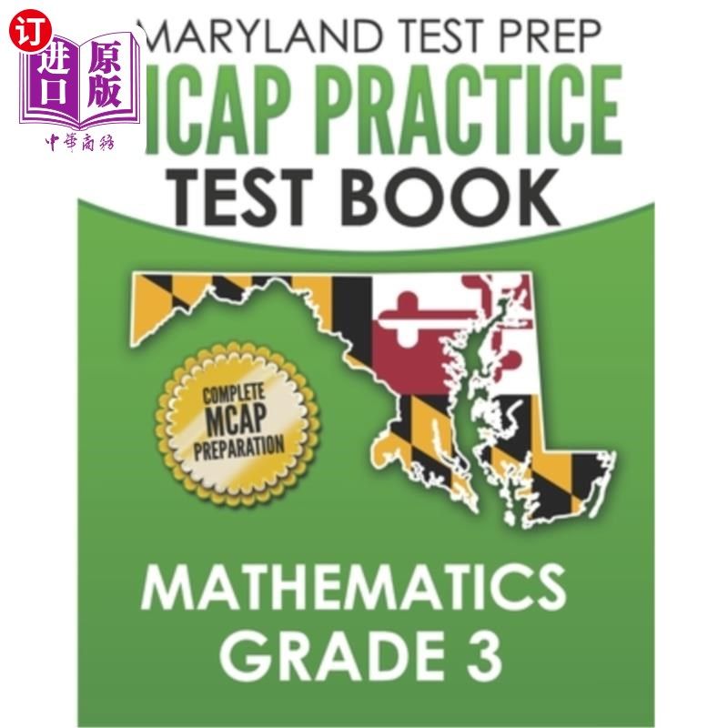海外直订MARYLAND TEST PREP MCAP Practice Test Book Mathematics Grade 3 ...