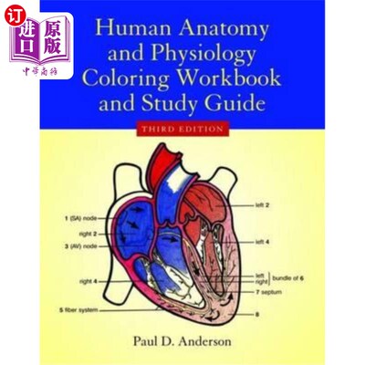 海外直订Human Anatomy & Physiology Coloring Workbook 人体解剖学与生理学