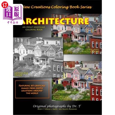 海外直订New Creations Coloring Book Series: Architecture 新创作涂色书系列:建筑