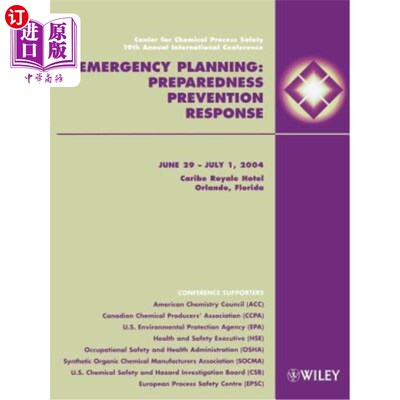 海外直订Emergency Planning: Preparedness, Prevention and Response 应急规划：准备、预防和反应