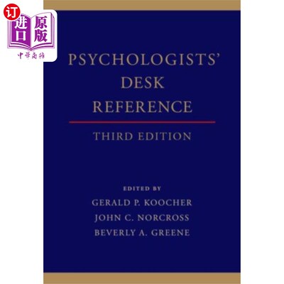 海外直订医药图书Psychologists' Desk Reference 心理学家办公桌参考