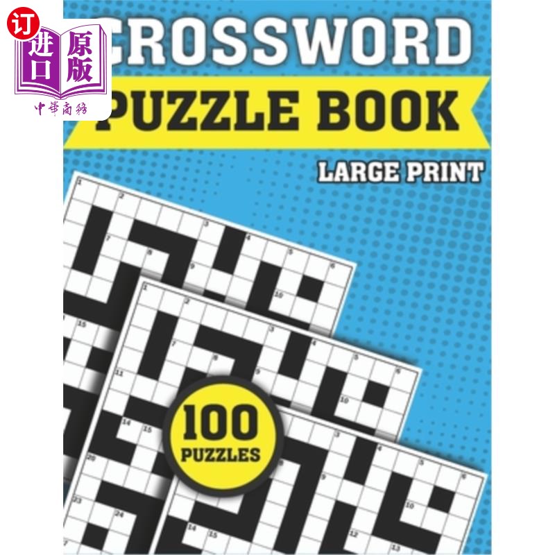海外直订Crossword Puzzle Book: Large Print Crossword For Adults With ...