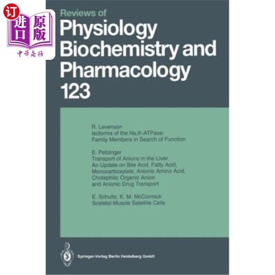 海外直订医药图书Reviews of Physiology, Biochemistry and Pharmacology: Volume: 123 生理学、生物化学和药理学综述：卷