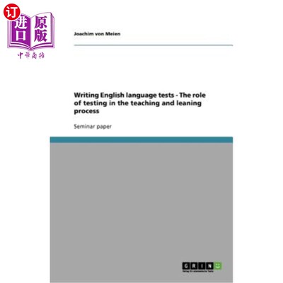 海外直订Writing English language tests - The role of testing in the teaching and leaning 英语写作测试-测试在教学过