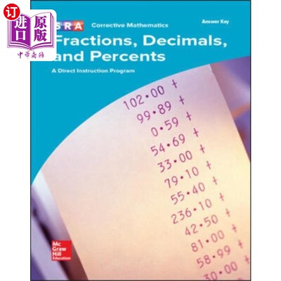 海外直订Corrective Mathematics Fractions, Decimals, and ... 纠正数学分数，小数，和百分比，额外的答案关键