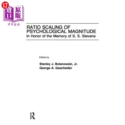 海外直订Ratio Scaling of Psychological Magnitude 心理大小的比例缩放