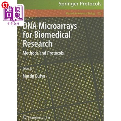 海外直订医药图书DNA Microarrays for Biomedical Research: Methods and Protocols 生物医学研究用DNA微阵列:方法和协议