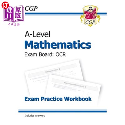 海外直订A-Level Maths OCR Exam Practice Workbook (includ... A-Level数学OCR考试练习册(含答案)
