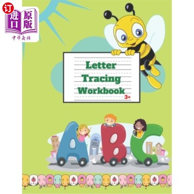 海外直订Letter Tracing Workbook 3+: Trace Alphabet Letters, Preschool Writing Workbook,  字母描摹练习册3+:字母描摹