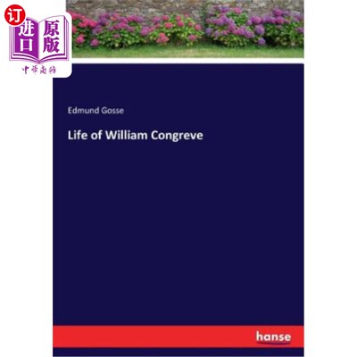 海外直订Life of William Congreve 威廉·康格里夫的一生