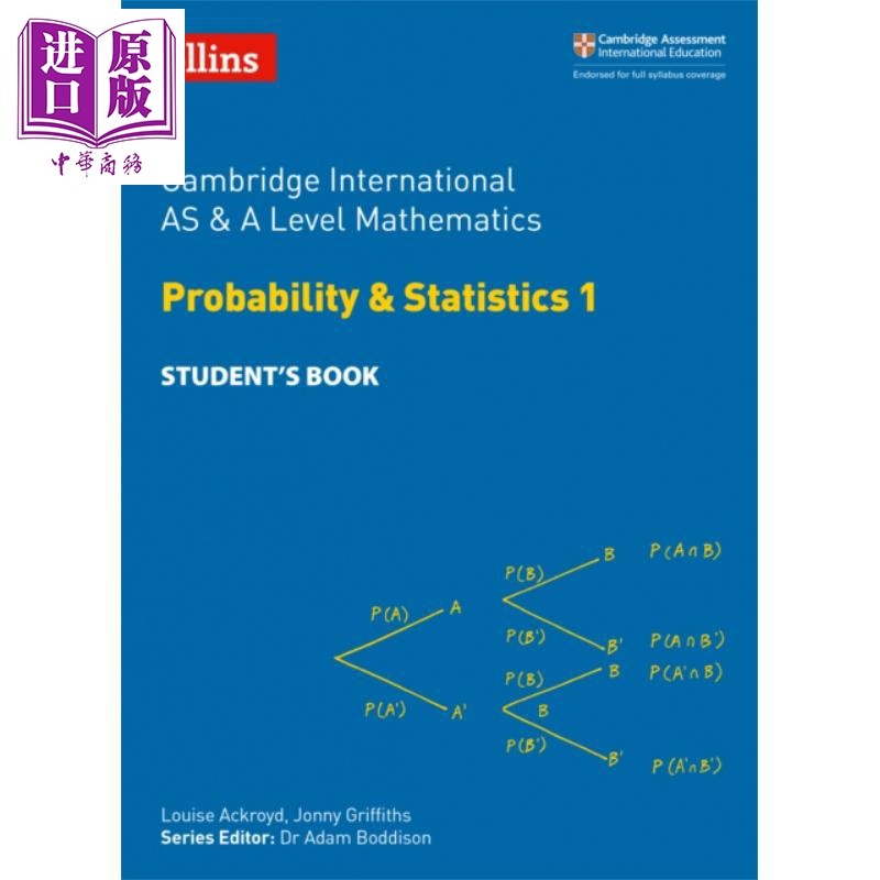 Collins AS& A Level Mathematics：Statistics 1 Student’s Book英文原版柯林斯剑桥数学 ...