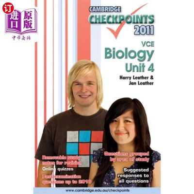 海外直订Cambridge Checkpoints VCE Biology Unit 4 2011 剑桥关卡VCE生物单元4 2011