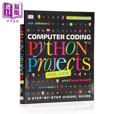 预售 英文原版 Python程序编程图解指南 Computer Coding Python Projects for Kids 儿童编程语言学习 DK 全彩 正版【中商原版】