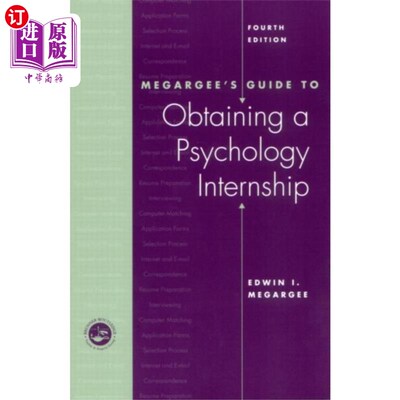海外直订医药图书Megargee's Guide to Obtaining a Psychology Inter... 《获得心理学实习指南》
