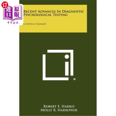 海外直订Recent Advances in Diagnostic Psychological Testing: A Critical Summary 诊断性心理测验的新进展