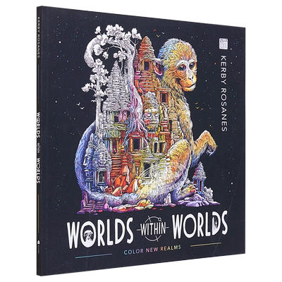 现货 世界中的世界 填色寻物 Worlds Within Worlds 英文原版 Kerby Rosanes 绘本 漫画 艺术 动漫【中商原版】