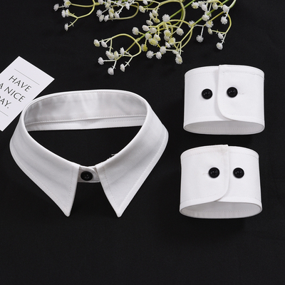 假袖子简约ins百搭时尚假领子假袖套装白色衬衫领女diy单领子领圈