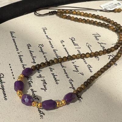 南非舒俱来凝胶沉香圆珠项链/45cm（盛世）AZB11074