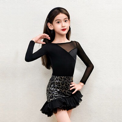康尼女童拉丁舞秋冬长袖练功服